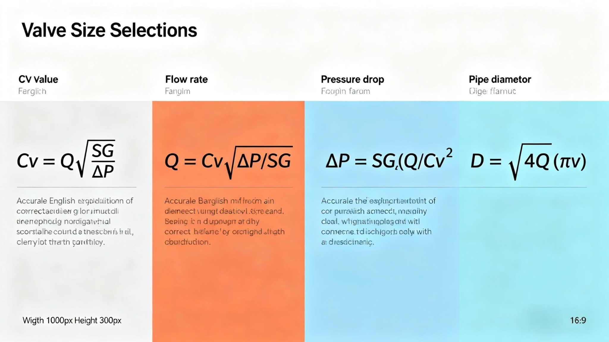 4 Valve Size Selection Formulas